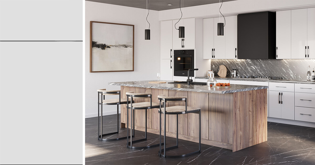 Milan Flat Slab Cabinet Doors - Hart & Sapp Cabinet Co.
